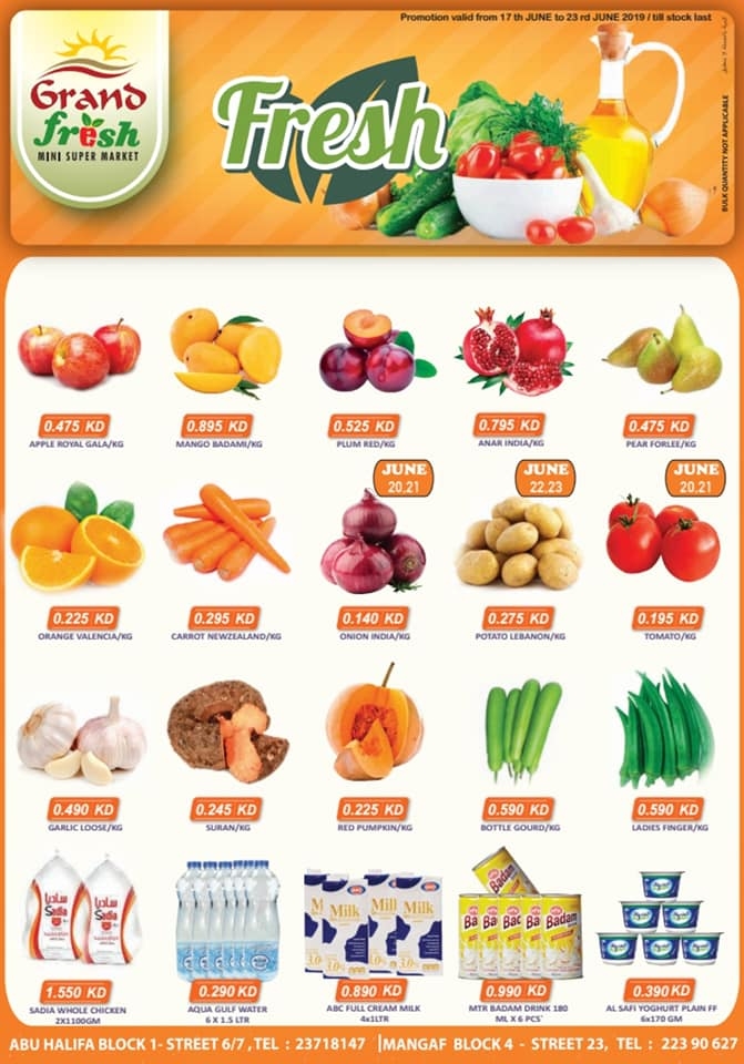 Grand Fresh Deals in Kuwait From 17 to 23 June 2019