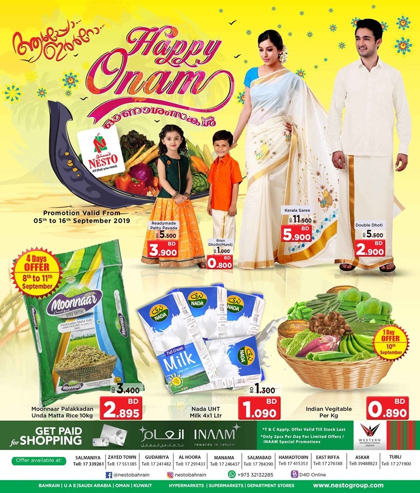 Nesto Happy Onam Offers in Bahrain