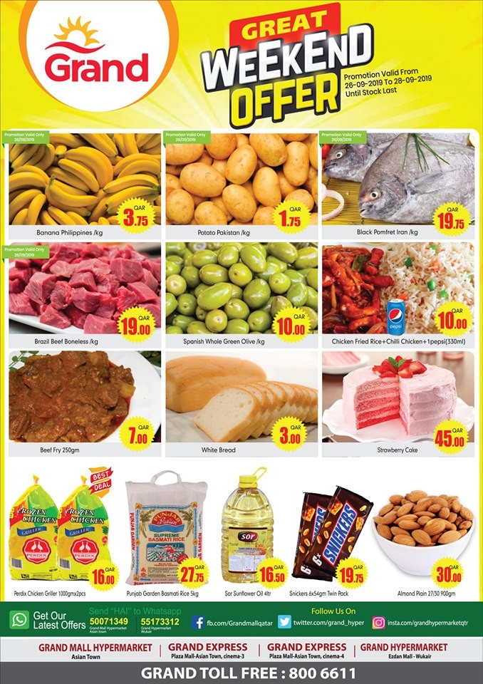 Grand Hyper Great Weekend Offer in Qatar