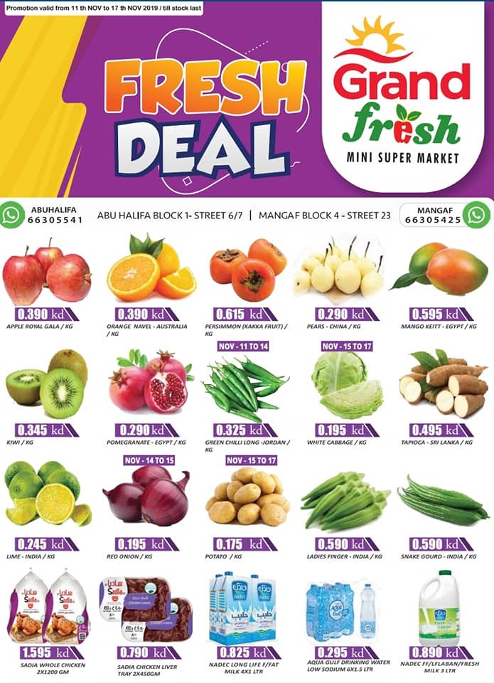 Grand Fresh Mini Supermarket Abuhalifa & Mangaf Fresh Offers