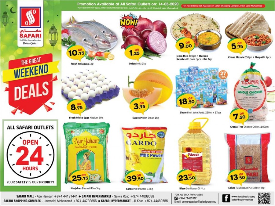 Safari Hypermarket Daily Deals 14 May 2020 | Qatar Offers