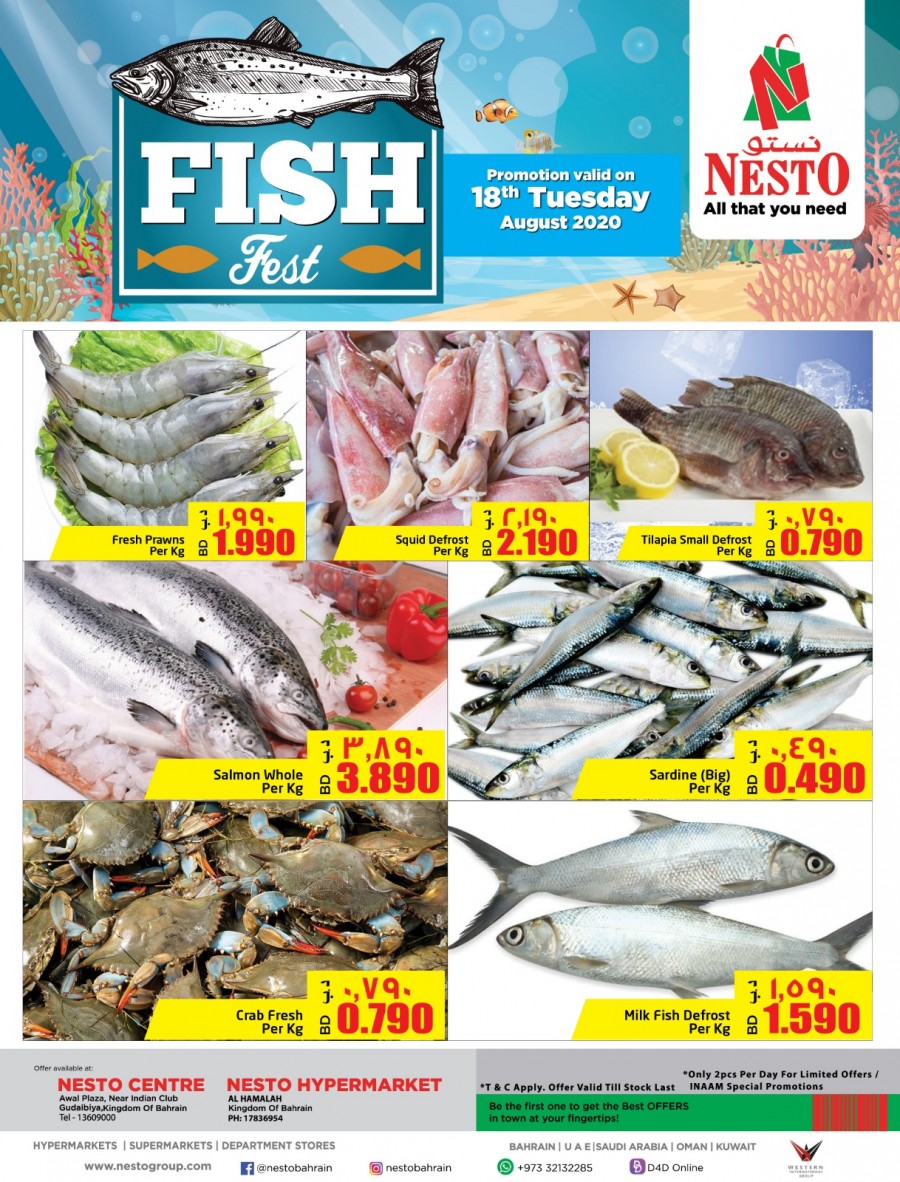 Nesto Hypermarket Fish Fest Offers 18 August 2020