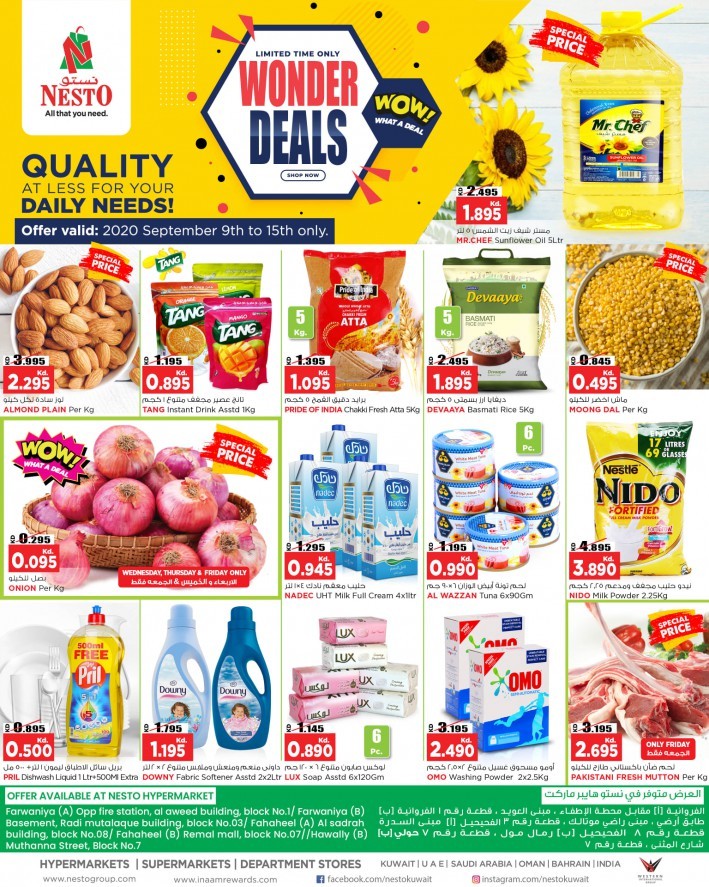 Nesto Hypermarket Wonder Deals | Nesto Kuwait Offers
