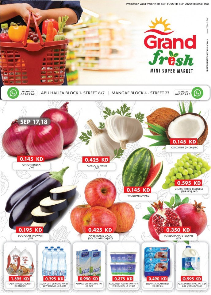 Grand Fresh Mini Supermarket Abuhalifa & Mangaf Weekly Offer