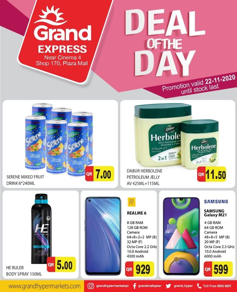 Grand Express Plaza Mall Deal Of The Day 22 November 2020