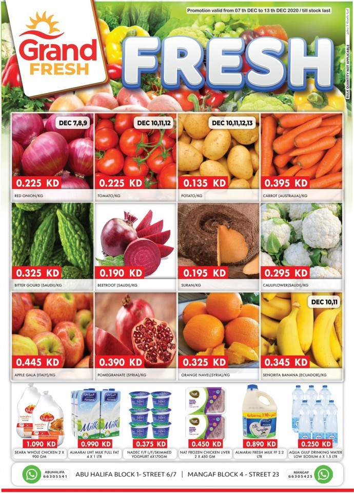 Grand Fresh Abu Halifa Mangaf Kuwait Weekly Promotion