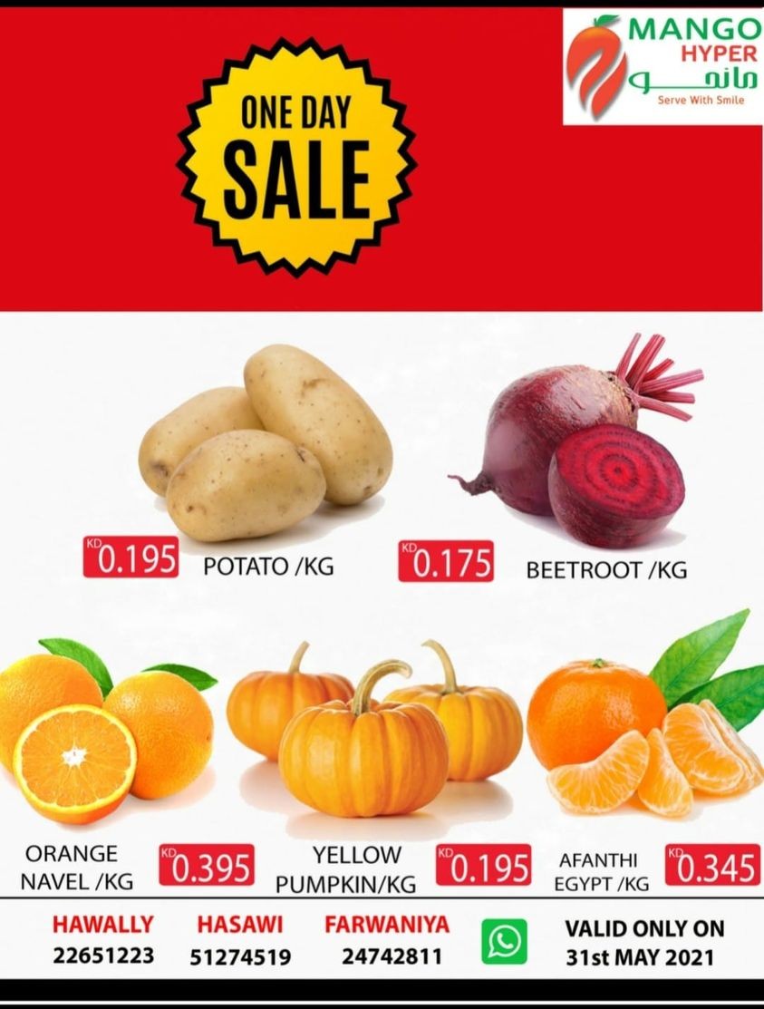 Mango Hyper Kuwait One Day Offer 31 May 2021