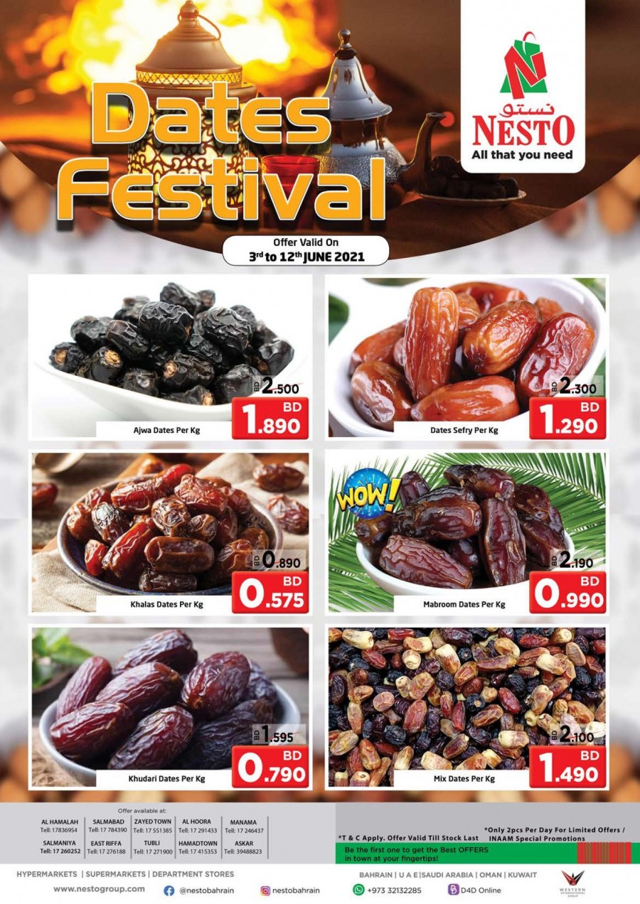 Nesto Hypermarket Dates Festival | Bahrain Shopping Offers