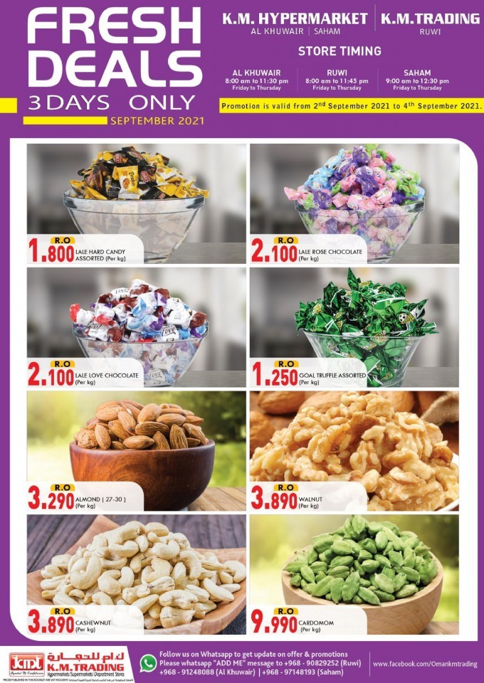 KM Trading & Hypermarket Three Days Only Fresh Deals