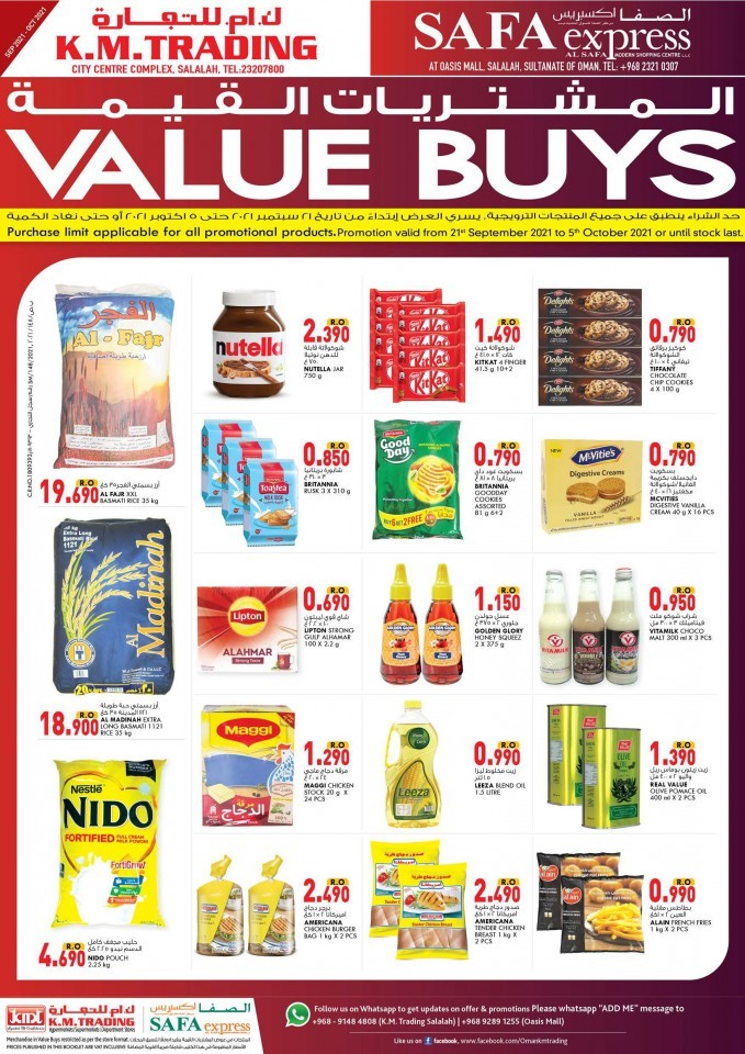 KM Trading Salalah Value Buys Promotion | Oman Deals