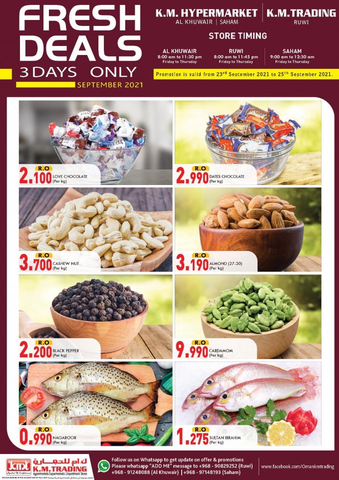 KM Trading & Hypermarket 3 Days Only Fresh Deals