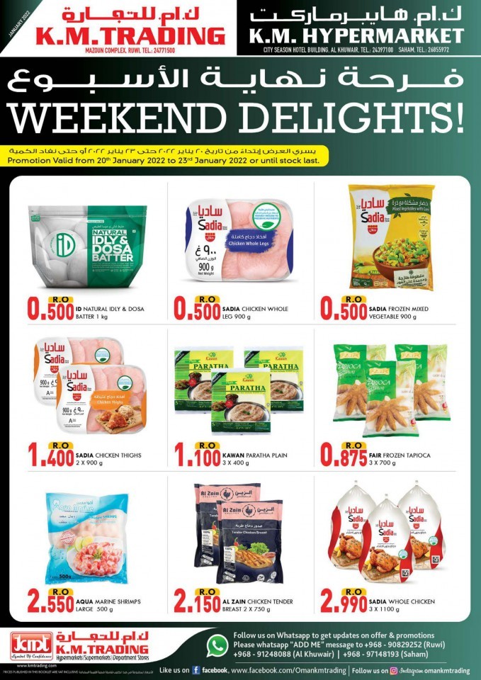 KM Trading & Hypermarket Weekend Delights 20-23 January 2022