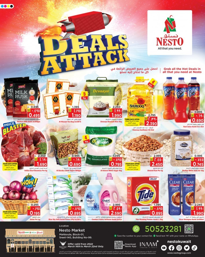 Nesto Market Mahboula Deals Attack 16-22 March 2022