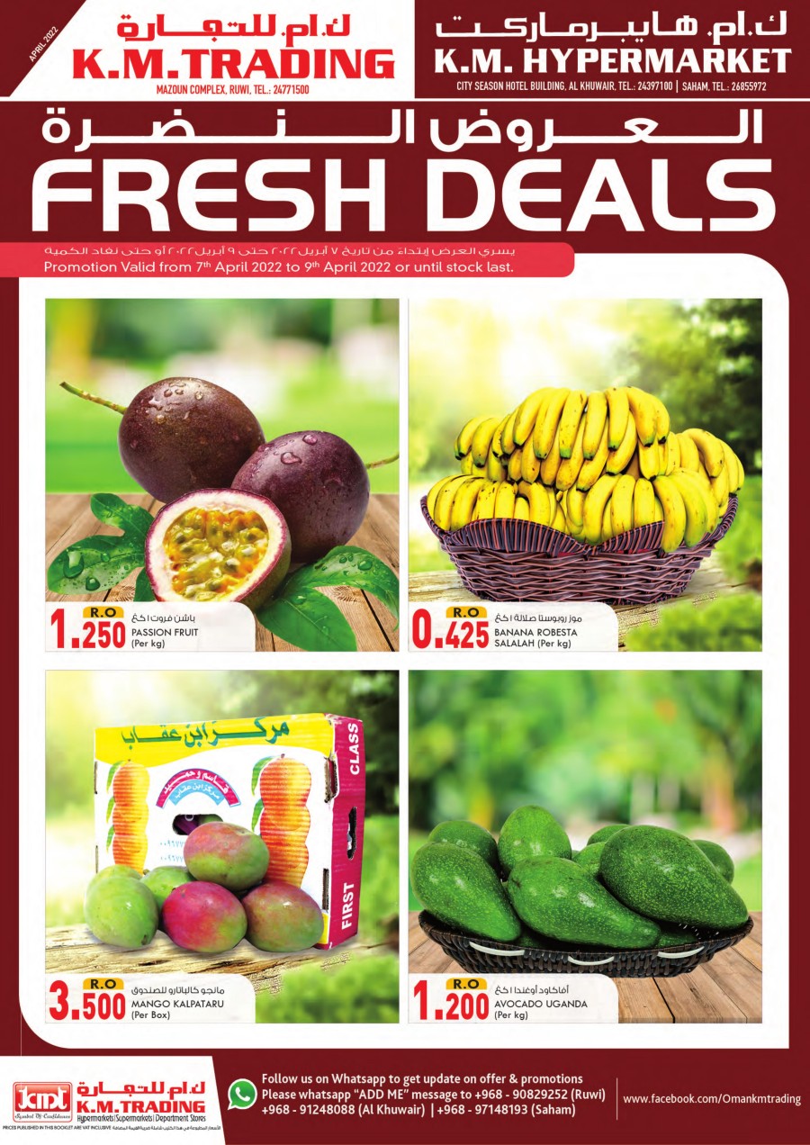 KM Trading & Hypermarket Weekend Fresh Deals 7-9 April 2022