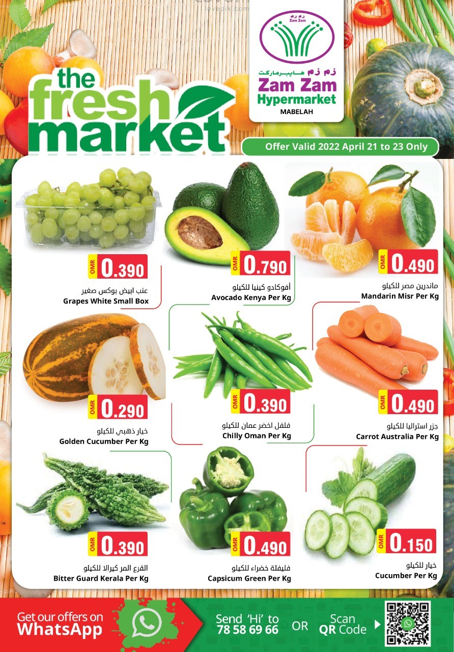 Zam Zam Hypermarket Fresh Market Deal 21-23 April 2022