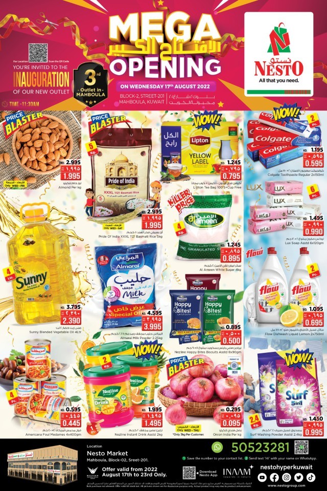 Nesto Market Mahboula Mega Opening Offer | Kuwait Offers