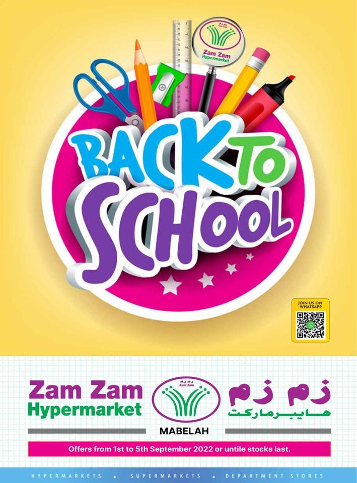 Zam Zam Hypermarket Back To School Offer | Oman Fliers