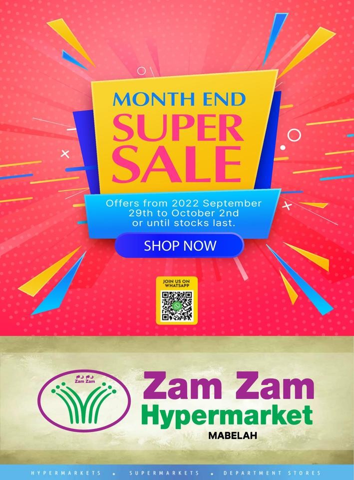 Zam Zam Hypermarket Month End Promotion Flyer