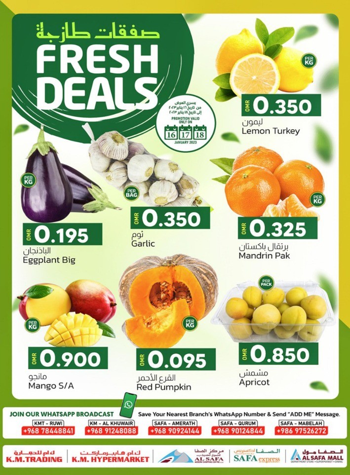 KM Trading & Hypermarket Fresh Deals 16-18 January 2023