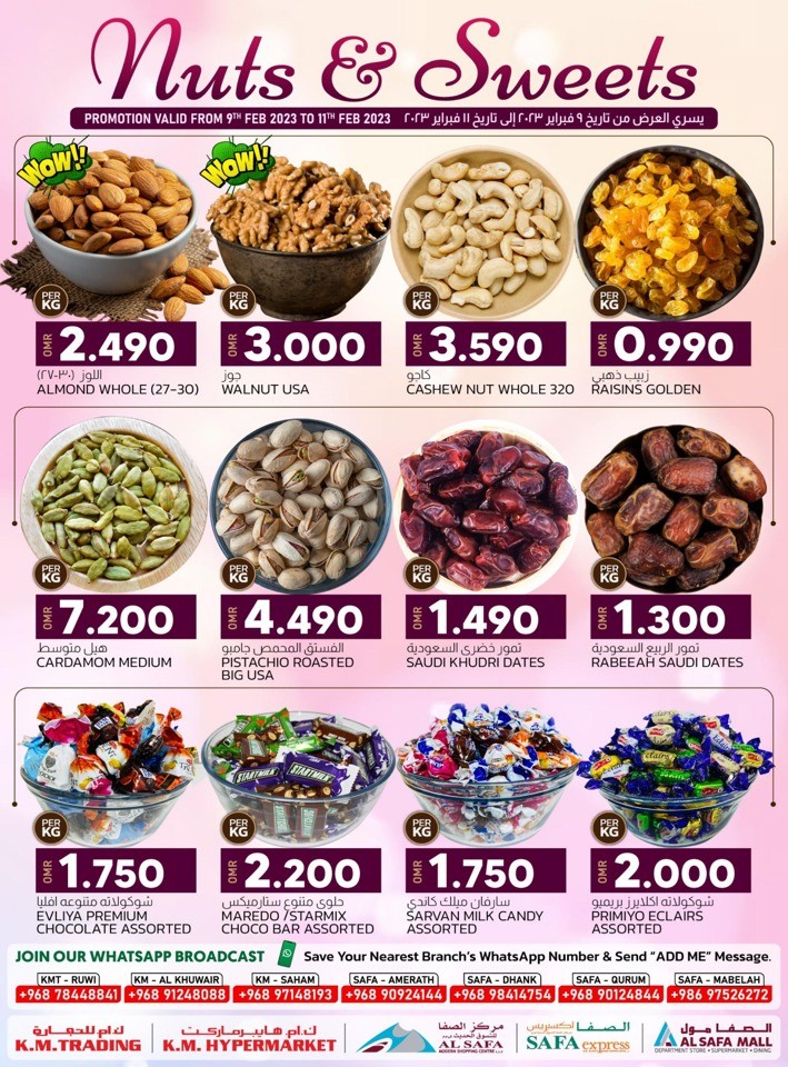 KM Trading & Hypermarket Oman Nuts & Sweets Offers