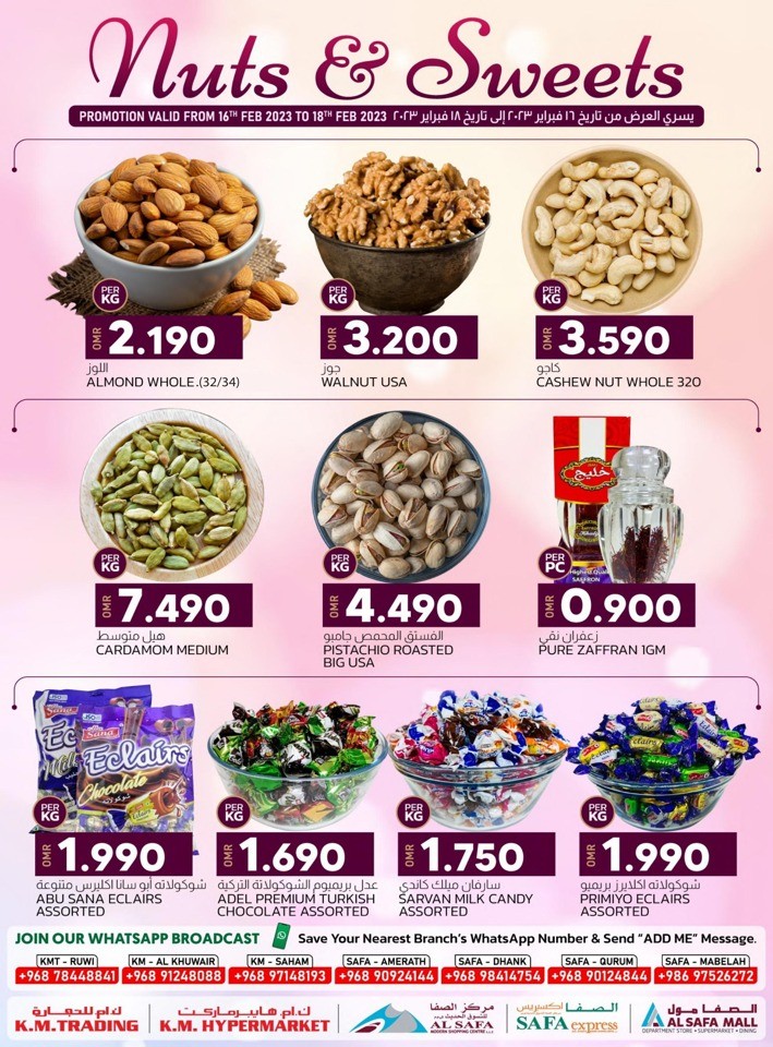 KM Trading & Hypermarket Oman Nuts & Sweets Deals