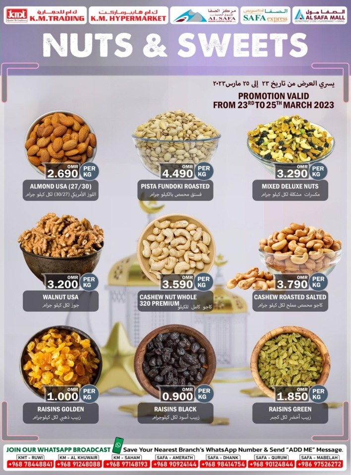 KM Trading & Hypermarket Nuts & Sweets Discount Sale