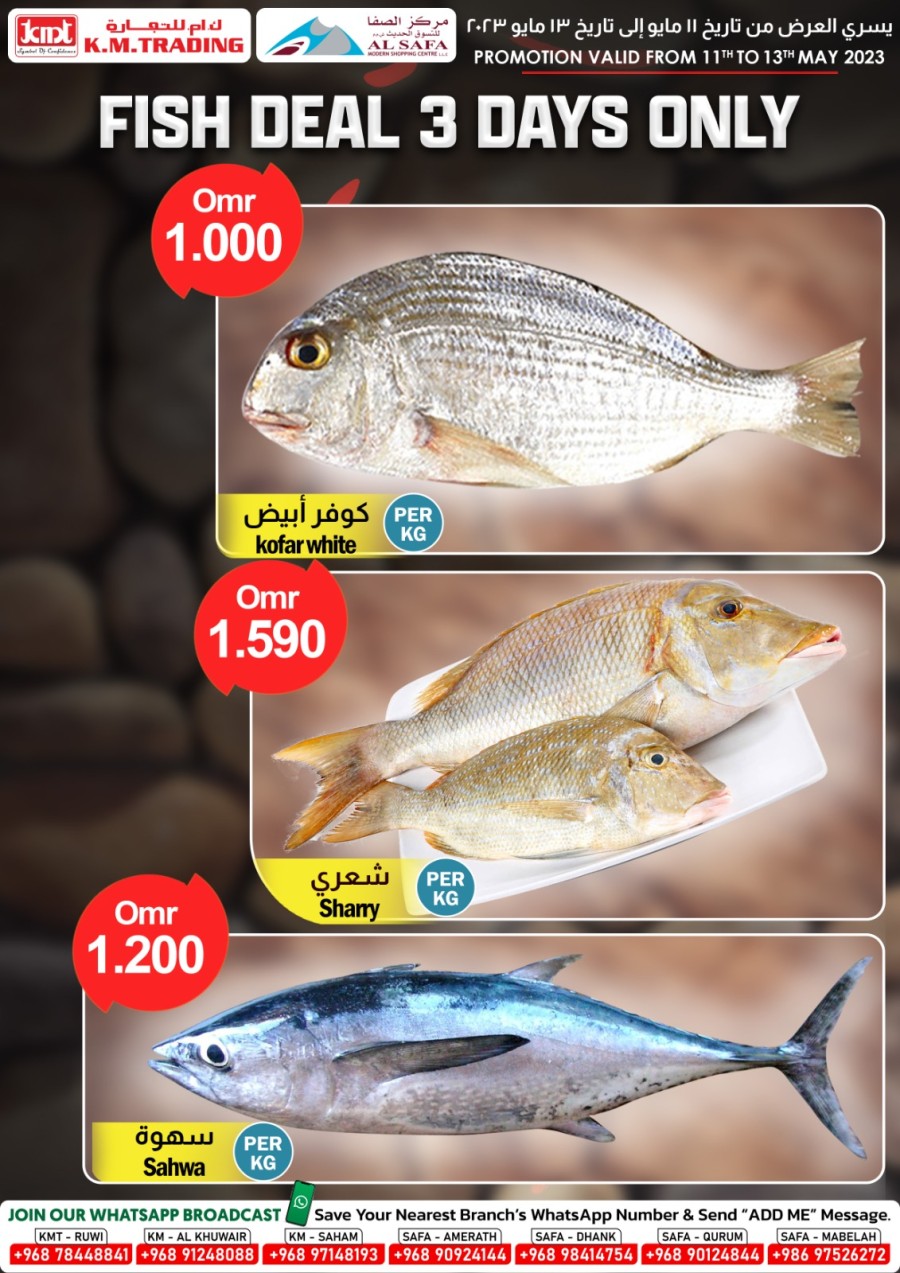 KM Trading & Hypermarket 3 Days Fish Deals | Oman Offers