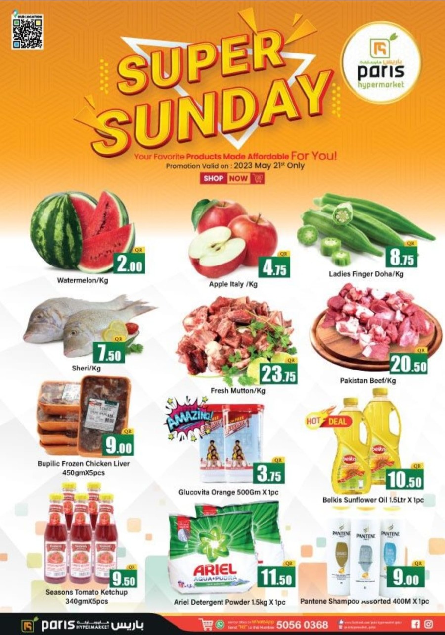 Paris Hypermarket Super Sunday | Qatar Offers Today