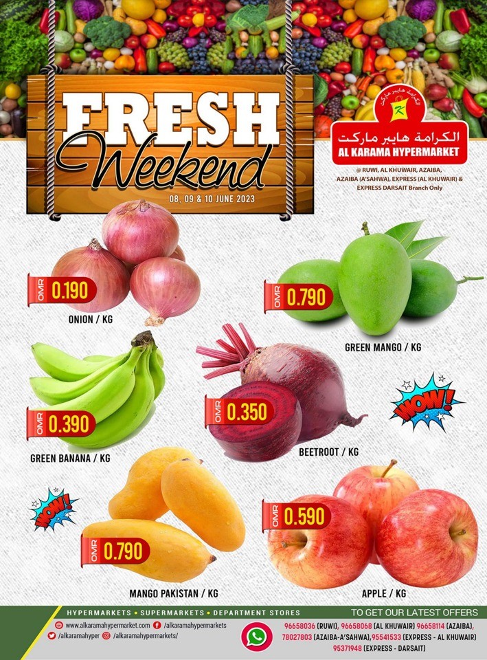 Al Karama Hypermarket Fresh Weekend Offer 8-10 June 2023
