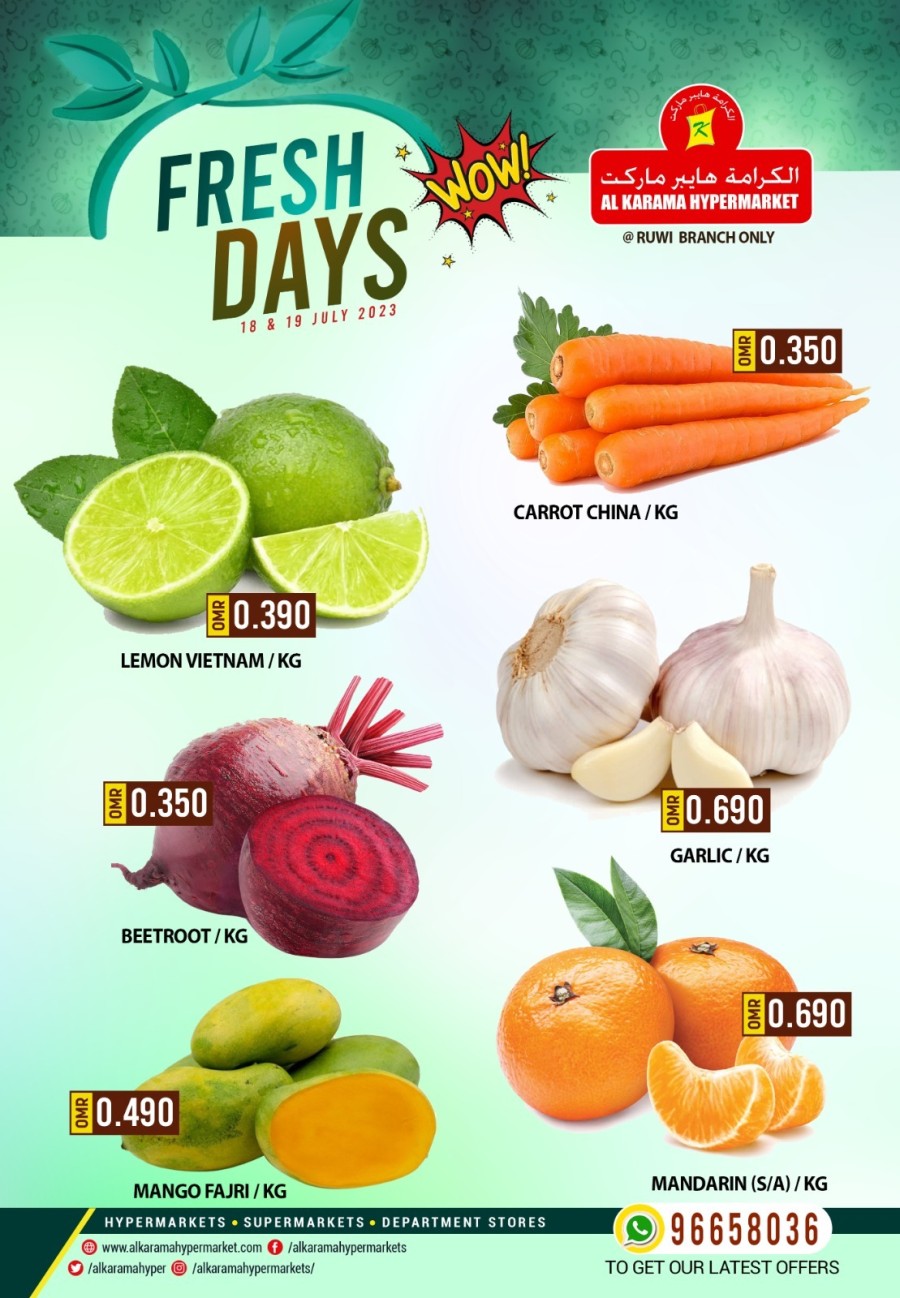 Al Karama Hypermarket Ruwi Fresh Days Sale | Oman Fliers