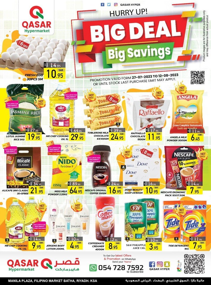 Qasar Hypermarket Big Deal Flyer | Saudi Arabia Offers Today