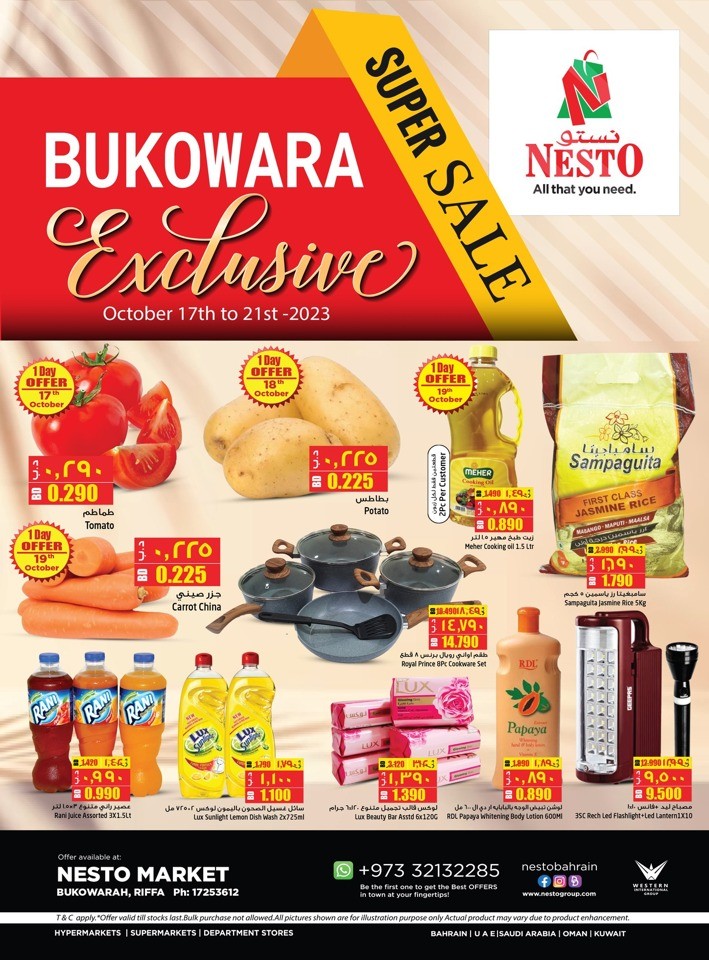Nesto Market Bukowara Exclusive Promotion Flyer