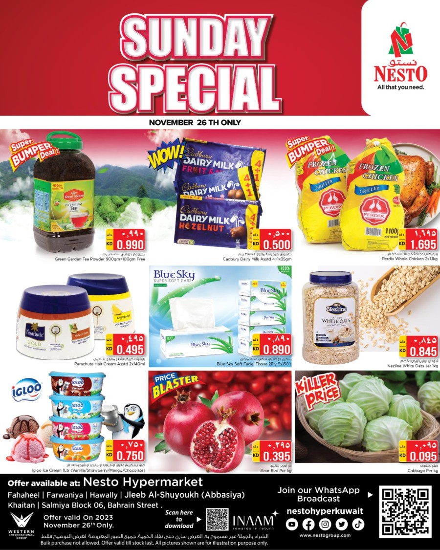 Nesto Hypermarket Sunday Special Deal 26 November 2023