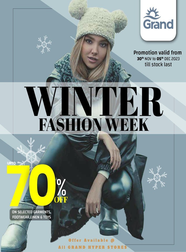Grand Hyper Kuwait Winter Fashion Week Promotion Flyer