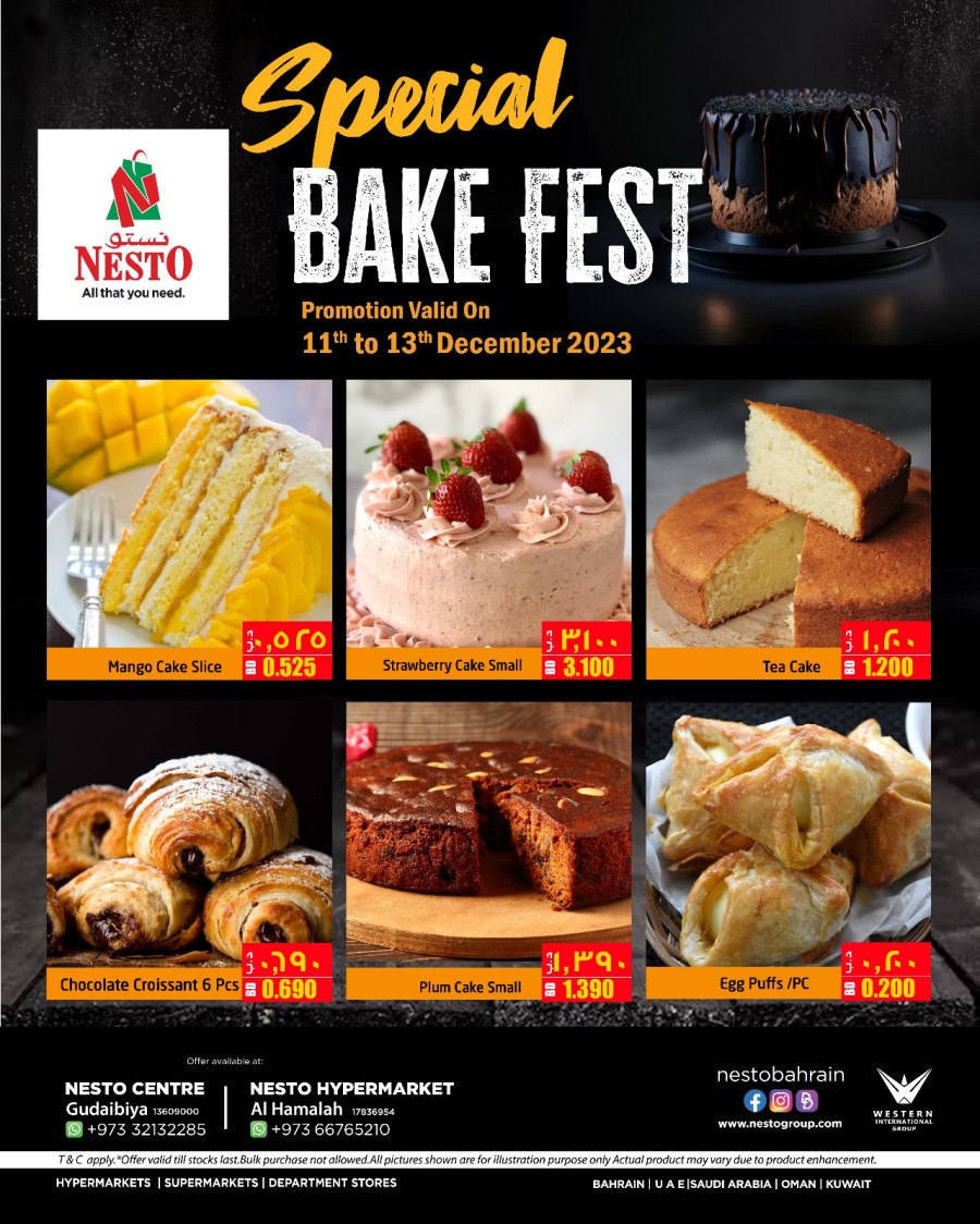 Nesto Special Bake Fest Offer | Nesto Bahrain Offers Today