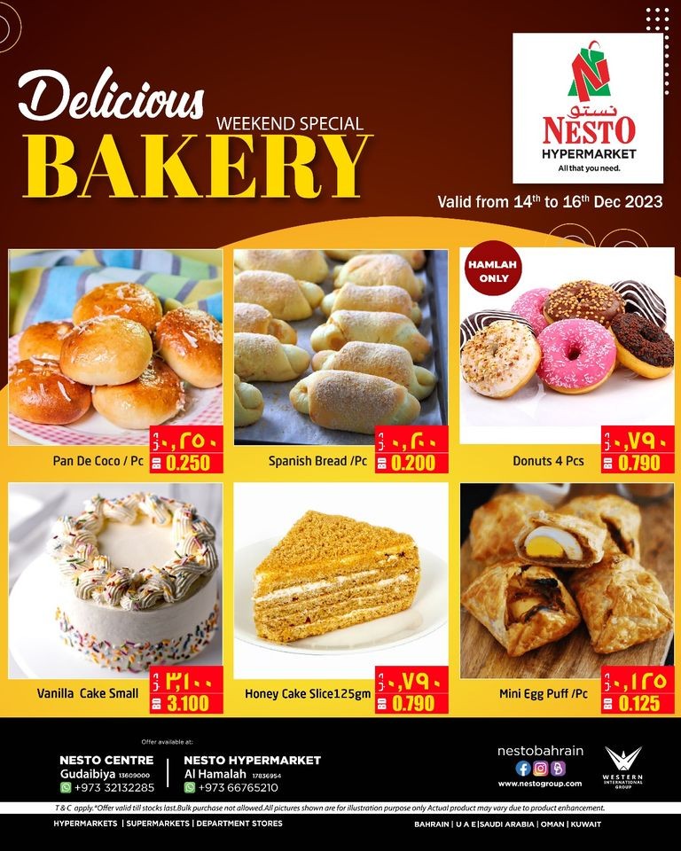 Nesto Bahrain Weekend Special Delicious Bakery Deal Flyer