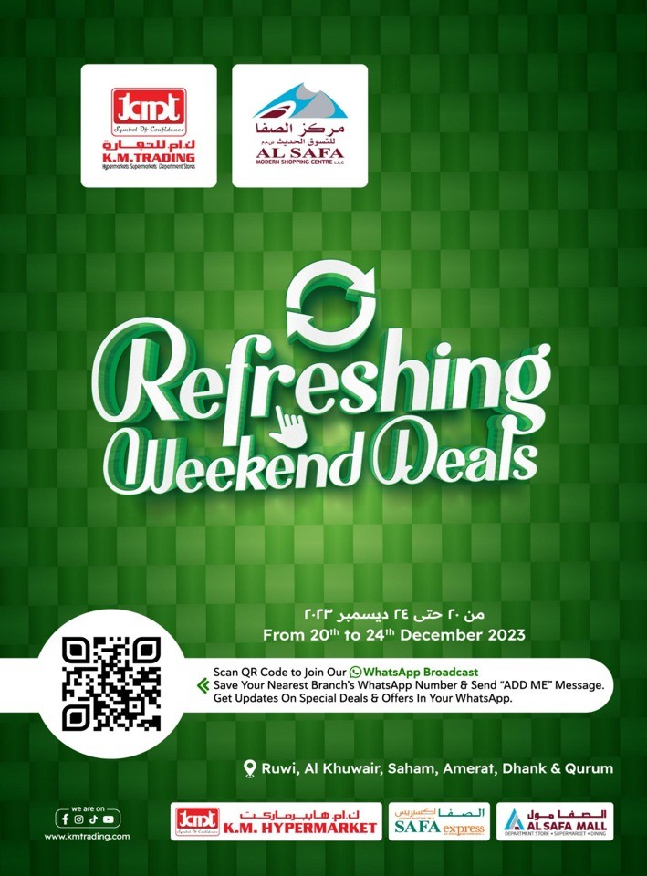 KM Trading Refreshing Weekend Deals Flyer | Oman Offers