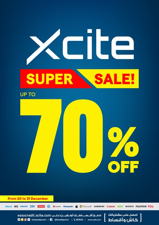 X-cite Up To 70% Off Super Sale Flyer | Kuwait Offers Today