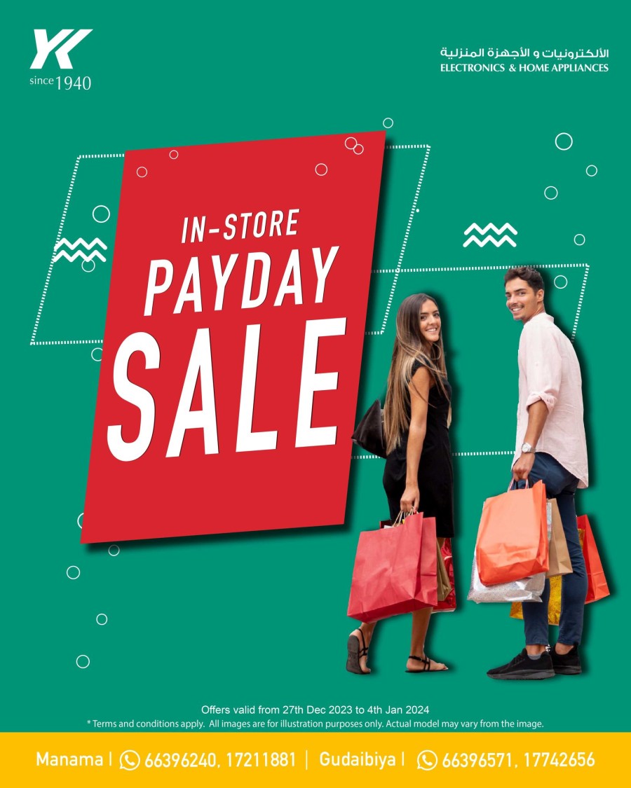 YK Almoayyed & Sons Payday Sale | Bahrain Offers Today