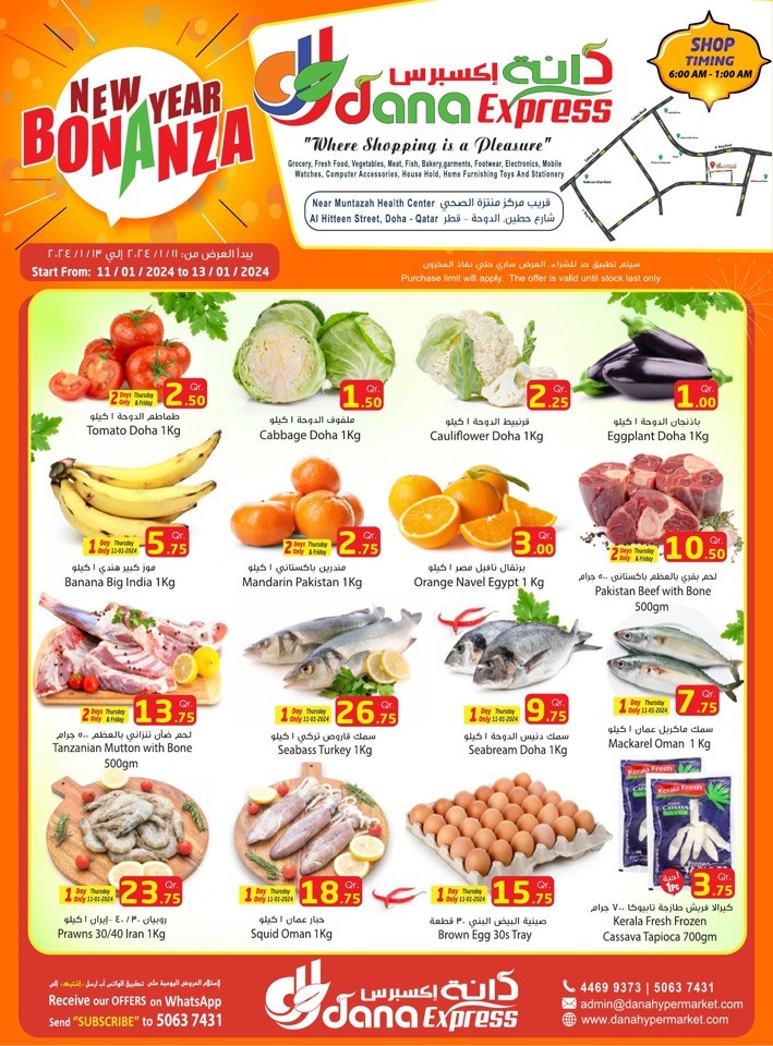 Dana Express New Year Bonanza Deal | Qatar Offers 2024 Flyer