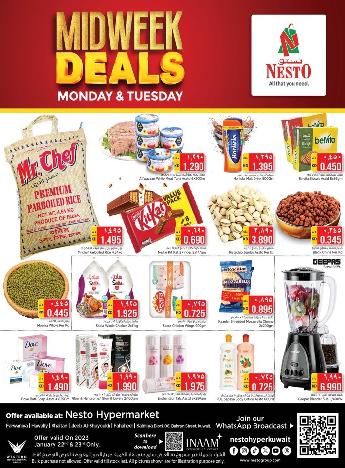Nesto Super Midweek Deals | Nesto Kuwait Offers 2024 Flyer