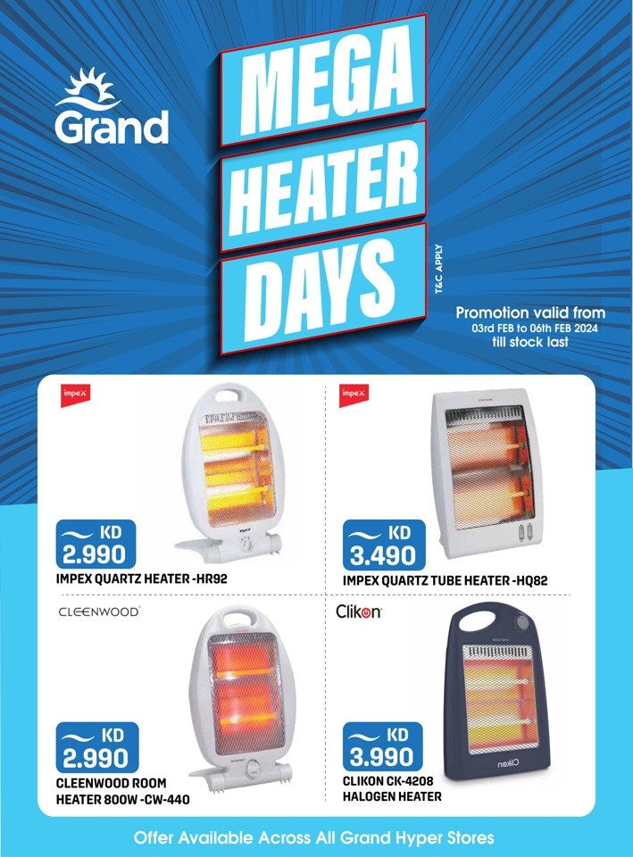 Grand Hyper Mega Heater Days Promotion | Kuwait Offers 2024