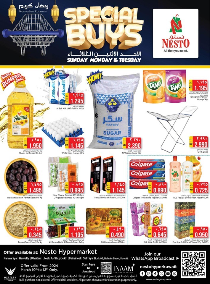 Nesto Kuwait Special Buys Offer 10-12 March 2024
