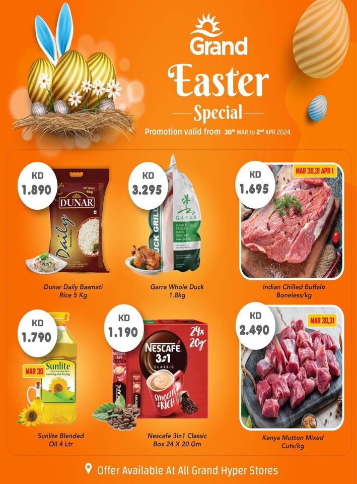 Grand Hyper Easter Special Deal 30 March-2 April 2024