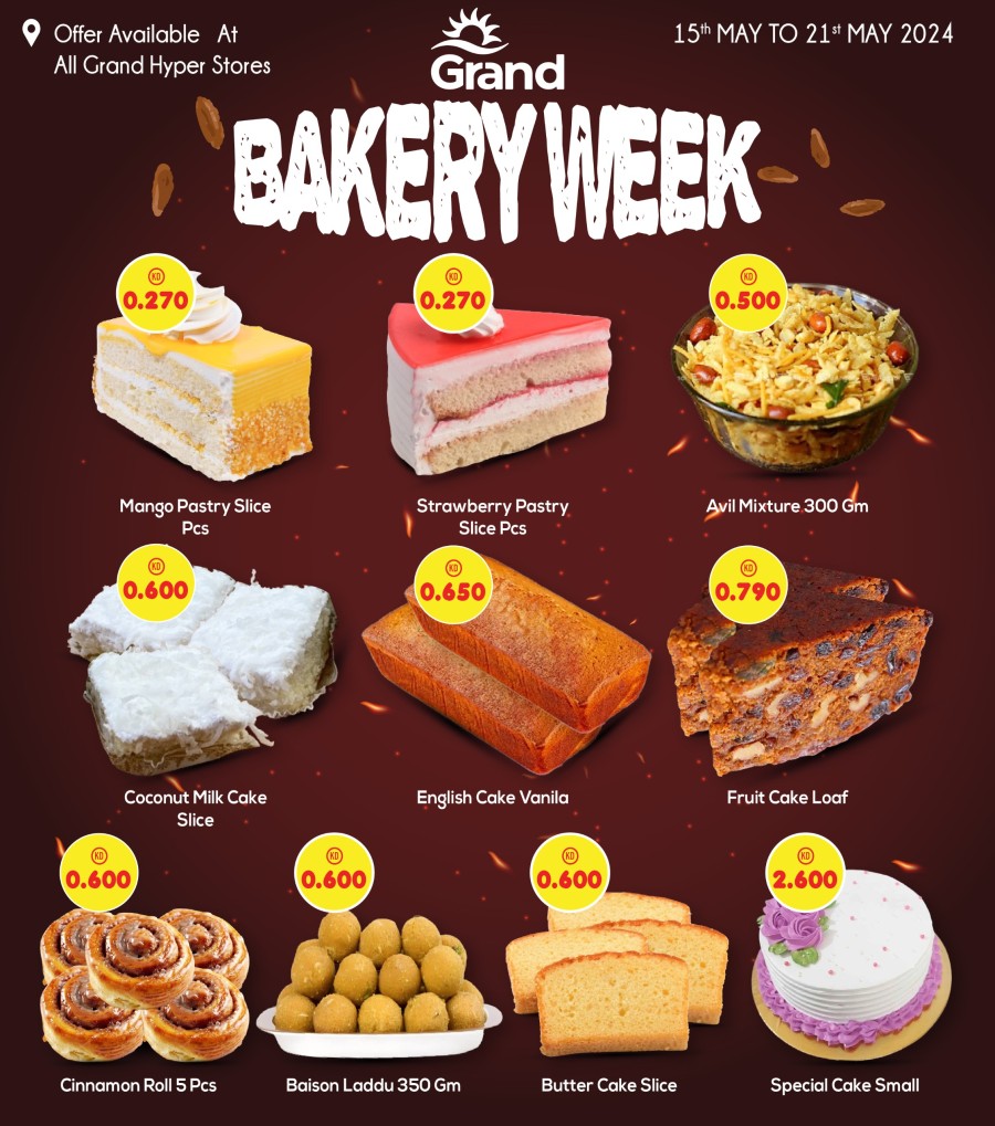 Grand Hyper Bakery Week Offer 15-21 May 2024 | Kuwait Offers