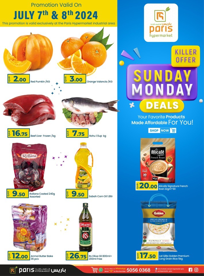 Paris Hypermarket Doha Sunday Monday Killer Offer Flyer
