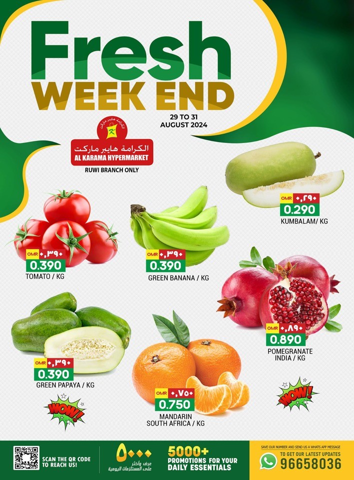Al Karama Hypermarket Fresh Weekend Deal 29-31 August 2024