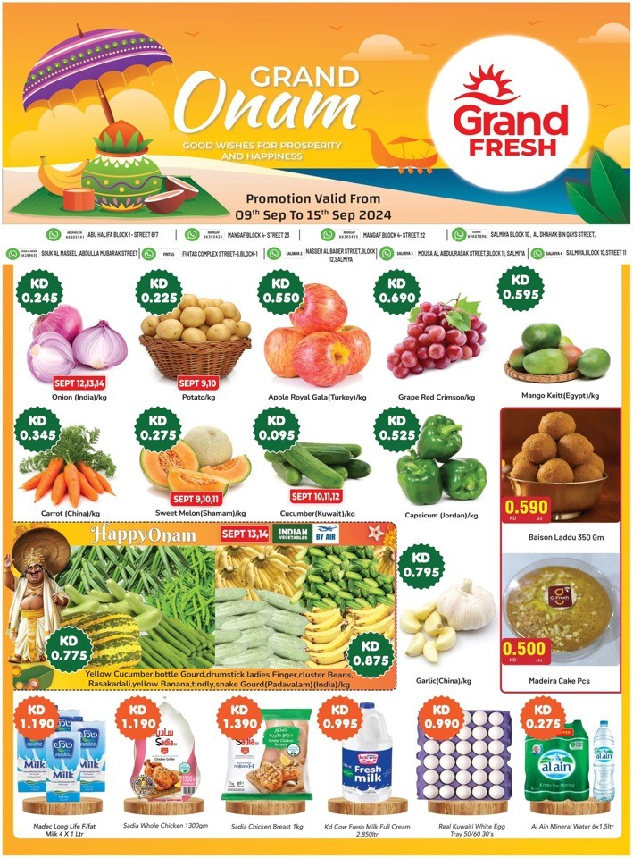 Grand Fresh Grand Onam Deal | Grand Kuwait Offers Today