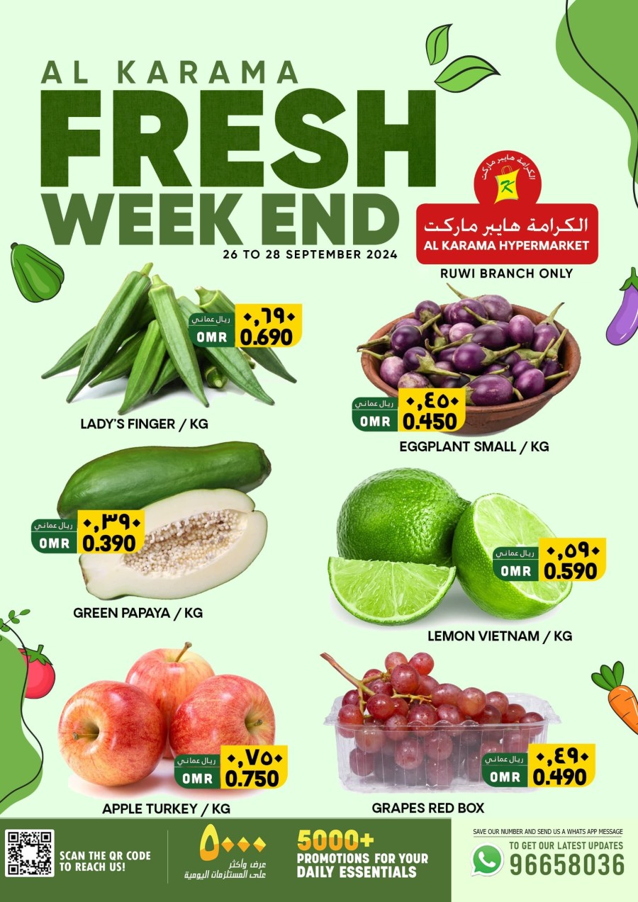 Al Karama Hypermarket Fresh Weekend 26-28 September 2024