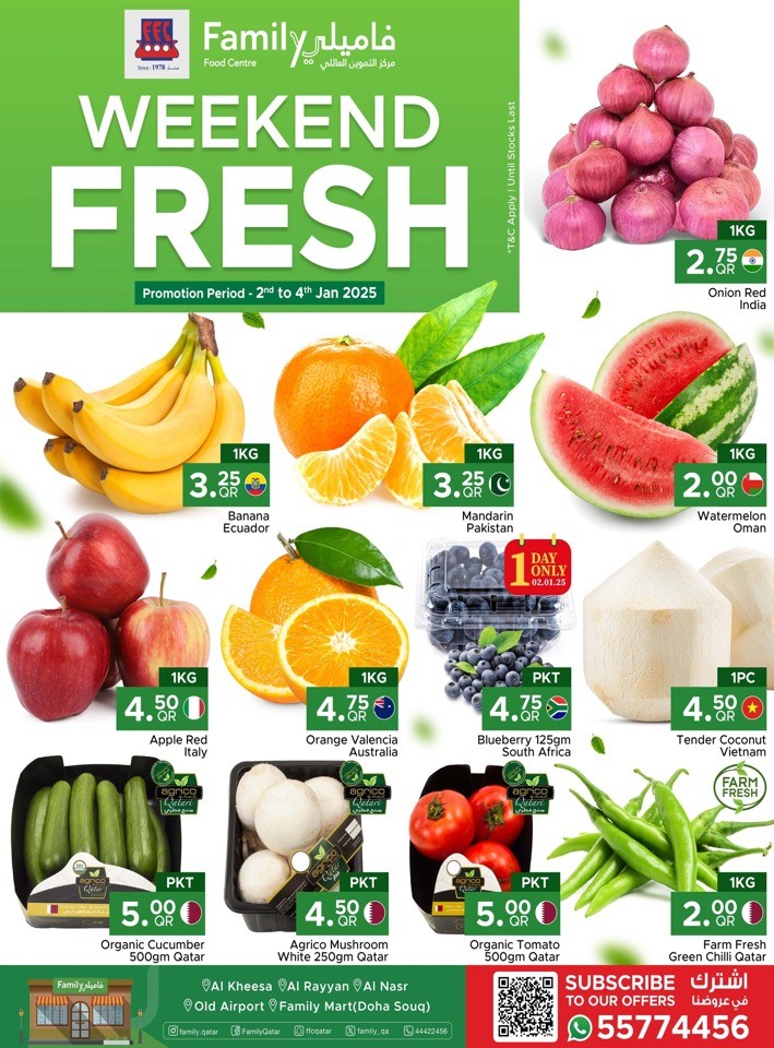 Family Food Centre Qatar Weekend Fresh Deal 2-4 January 2025